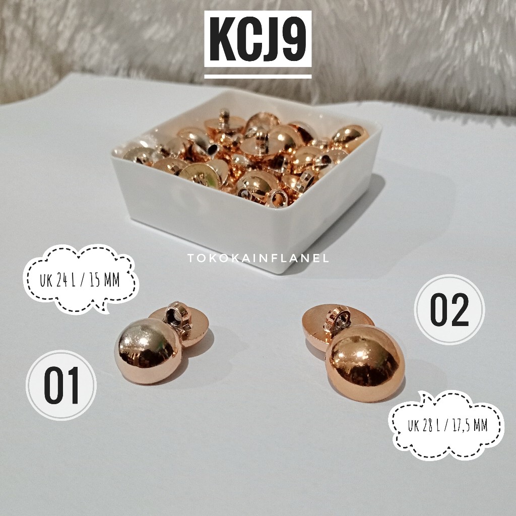 Jual KCJ9 Kancing Jamur Polos Bulat Warna Rosegold (Per Lusin) | Shopee ...