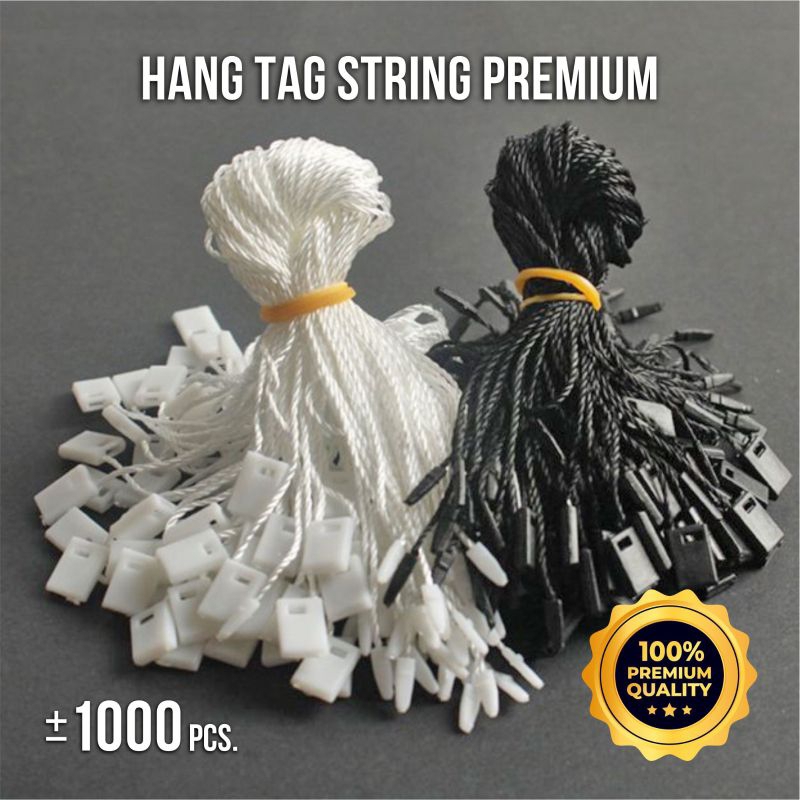 Jual tali hangtag 200 pcs dan 1000 pcs / tali hangtag baju/tali hangtag ...