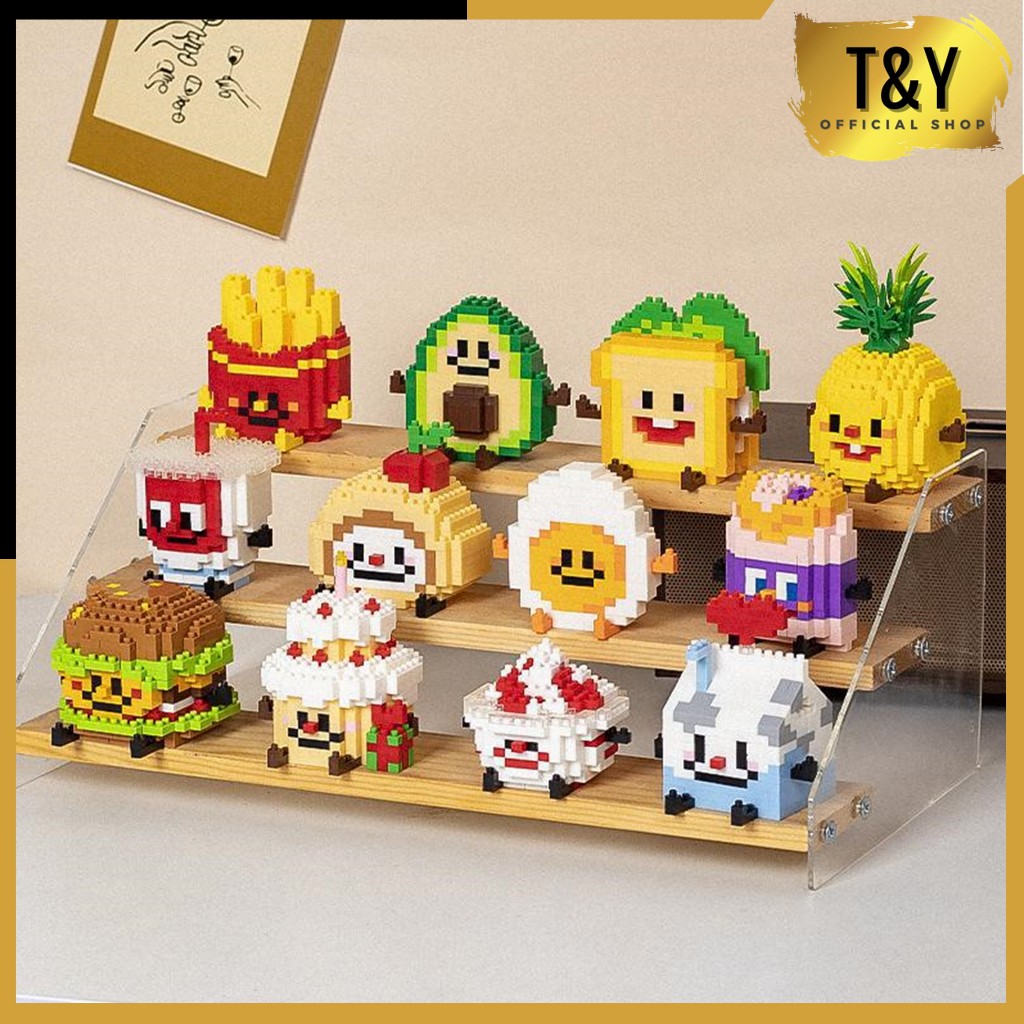 Jual T&Y DIY Mainan Nano Blocks Brick Susun Model 3D Makanan Block Mini ...