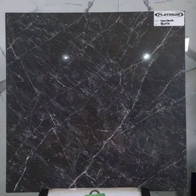 Jual Keramik Lantai Hitam Corak 60x60 (Glossy)/ Keramik Lantai 60x60 ...