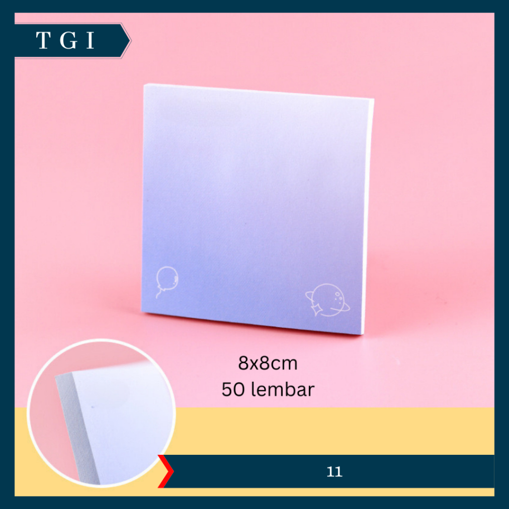 Jual TGI - STICKY NOTES MEMOPAD PERSEGI MOTIF UNIK SERBAGUNA STICKY ...