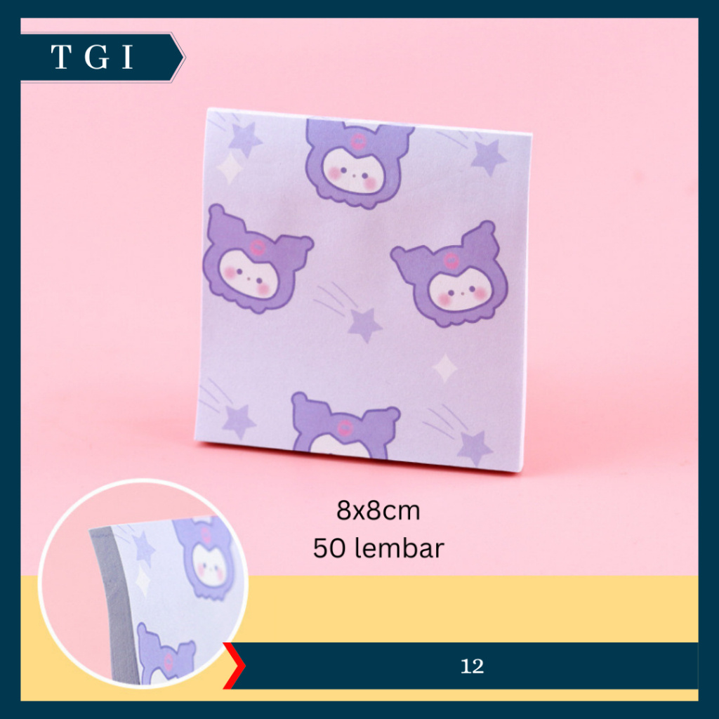 Jual TGI - STICKY NOTES MEMOPAD PERSEGI MOTIF UNIK SERBAGUNA STICKY ...