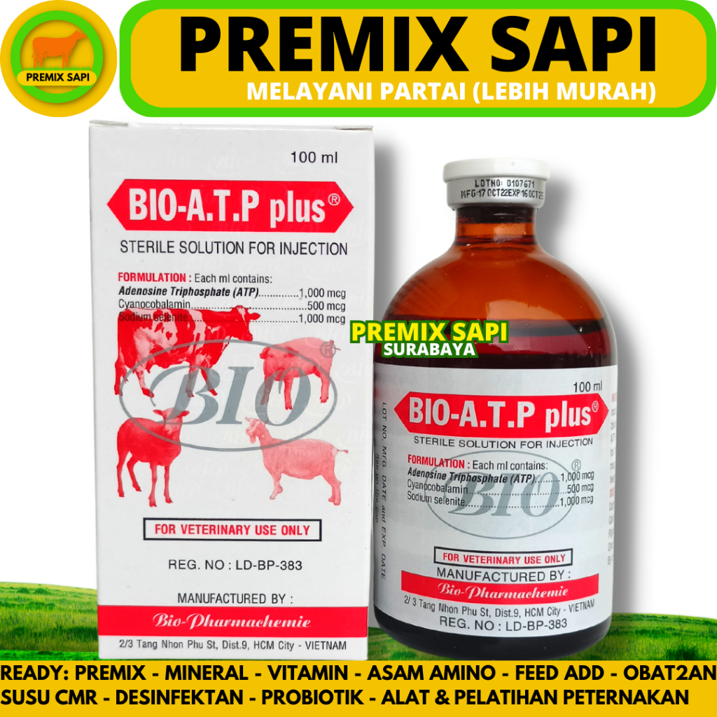 Jual BIO ATP PLUS 100ML - Vitamin Hewan untuk Energi Instan Penguat ...
