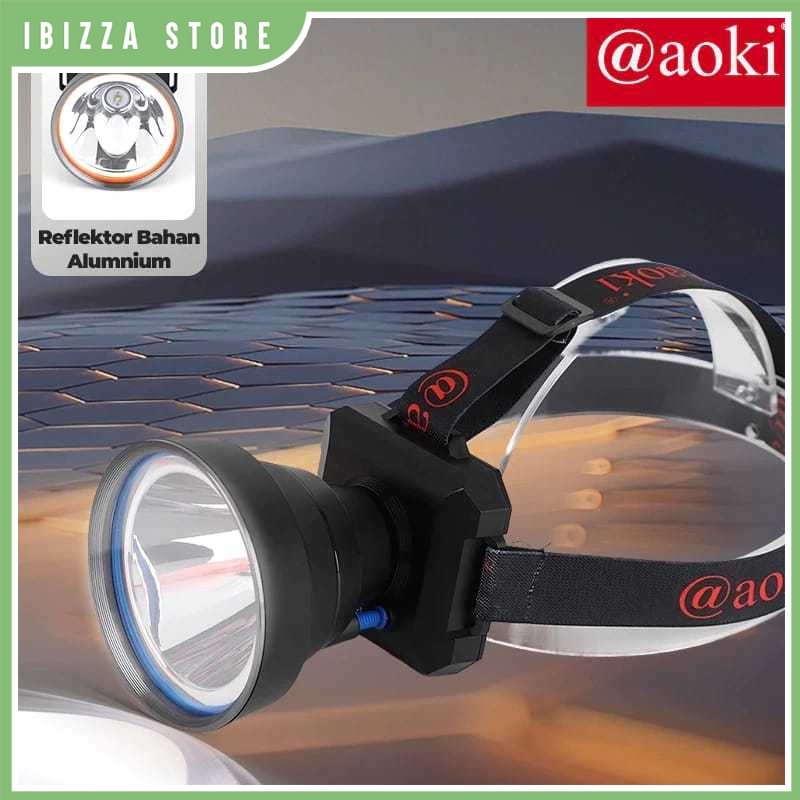 Jual AOKI Senter Kepala 60W 3600mAH / 50w 3000mAH / 40w 2000mAH ...