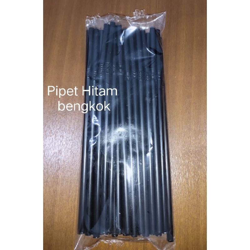 Jual Pipet /sedotan plastik hitam bengkok /pack(50pc) | Shopee Indonesia