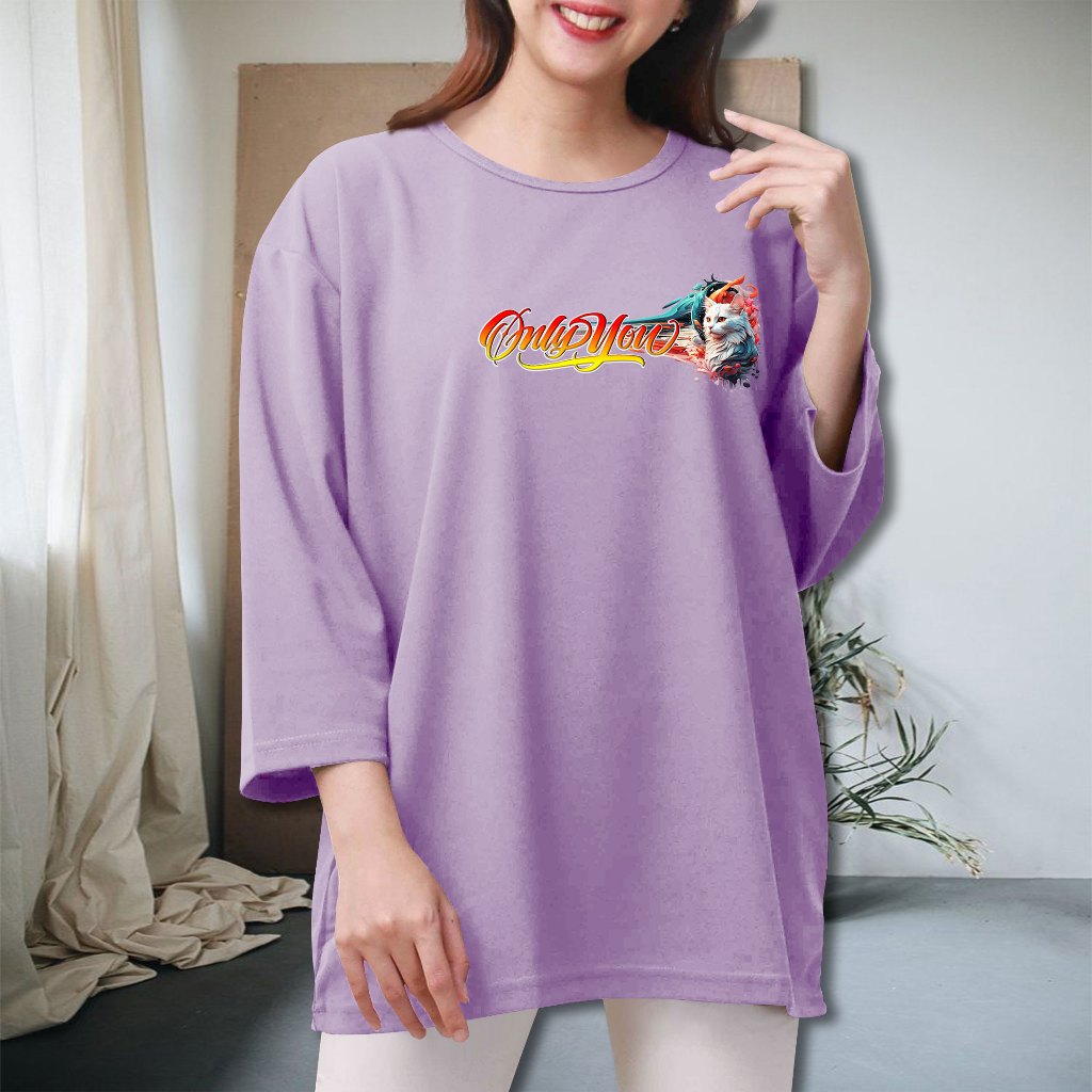 Jual Kaos Wanita Dewasa Jumbo Oversize Lengan 3/4 3xl Kekinian Viral ...