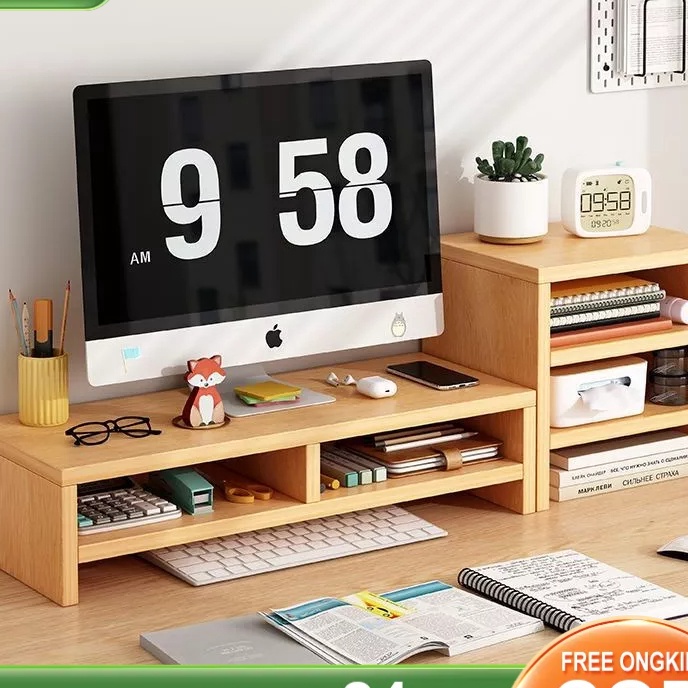Jual KP8 Stand Monitor Kayu Meja Monitor Rak Monitor Desktop Dudukan ...
