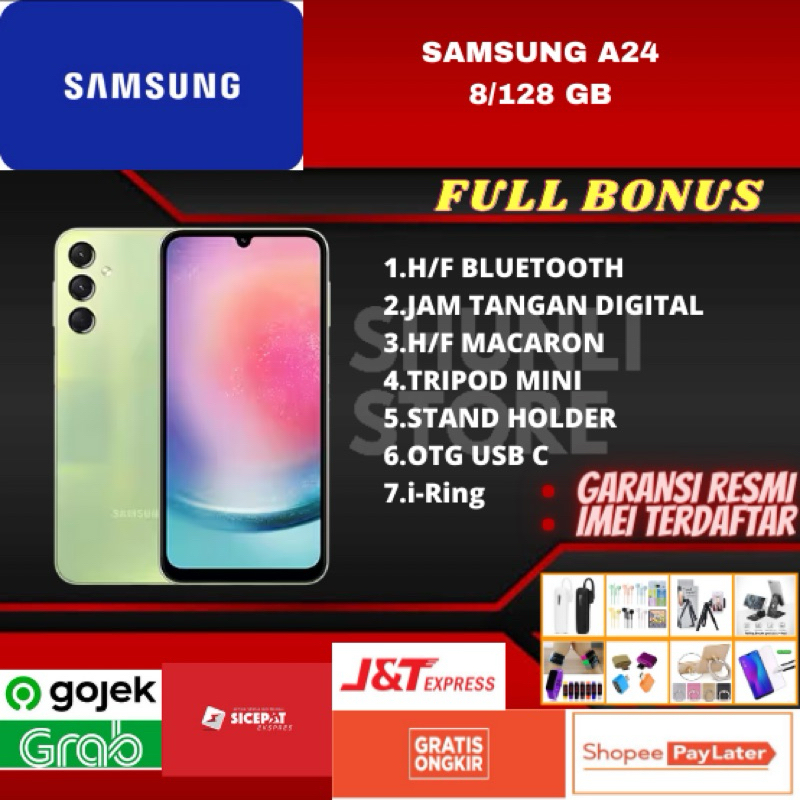 Jual SAMSUNG A24 8/128GB NEW GARANSI RESMI | Shopee Indonesia
