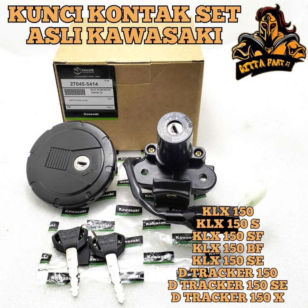 Jual ORIGINAL KAWASAKI KUNCI KONTAK SET PLUS TUTUP TANGKI KLX D TRACKER ASLI ORIGINAL KAWASAKI ...