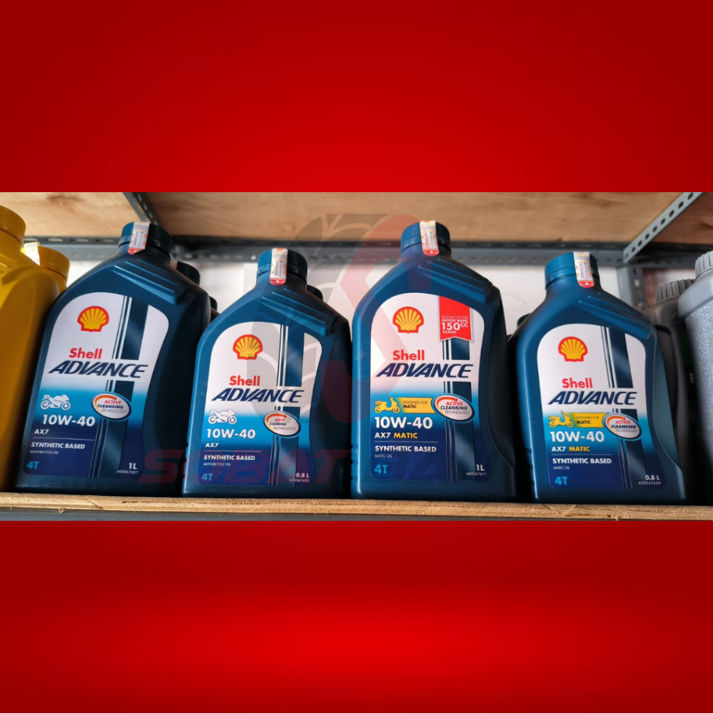 Jual OLI SHELL BIRU ADVANCE AX 7 MATIC / MANUAL 800ML / 1 LITER 1L ...