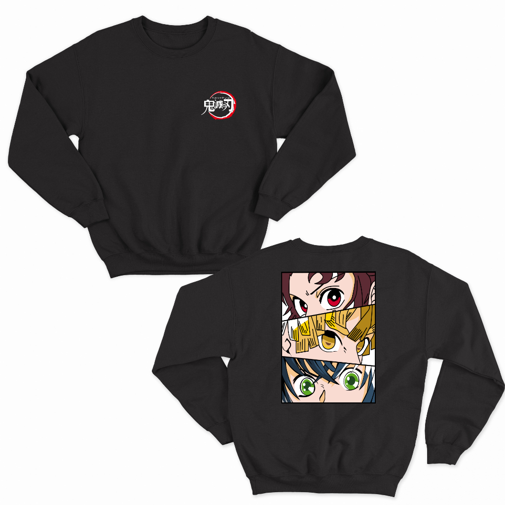 Jual JAKET SWEATER DEMON SLAYER TANJIRO ZENITSU INOSUKE EYES BIG SIZE ...