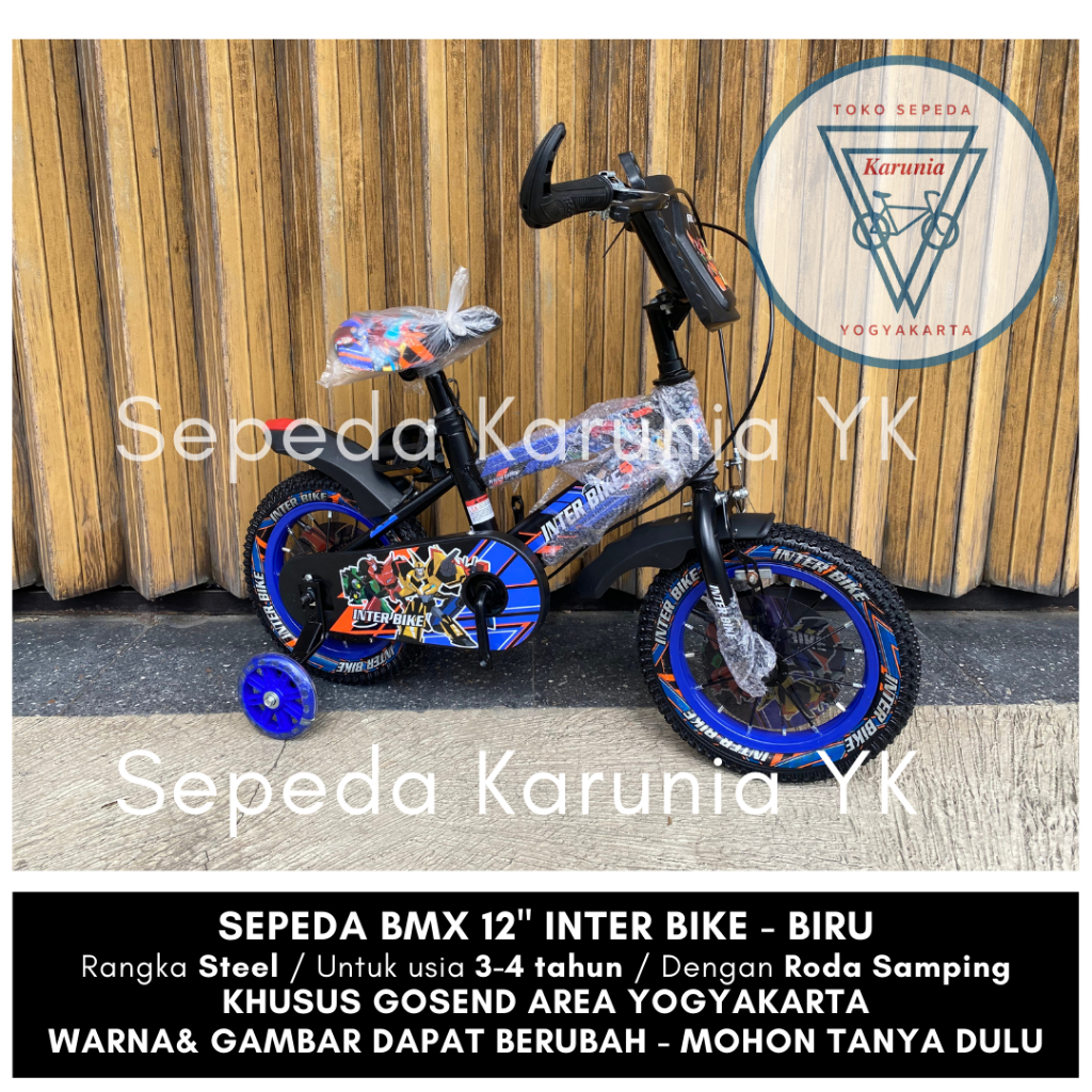 Jual Sepeda Anak BMX 12 inch Interbike (Boys) | Shopee Indonesia