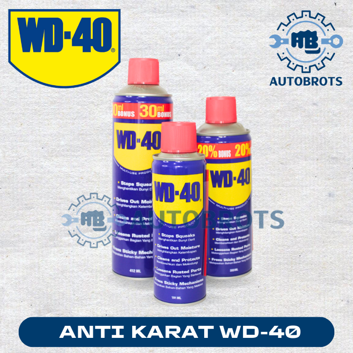 Jual WD-40 Pelumas Anti Karat / 191ml 333ml 412ml / Spray Lubricant | Shopee Indonesia