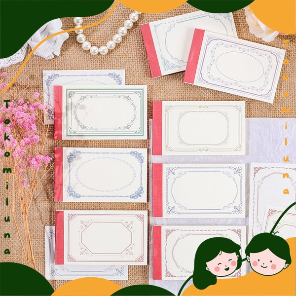 Jual 1 set isi 50 lembar antique frame deco paper kertas hias jurnal ...