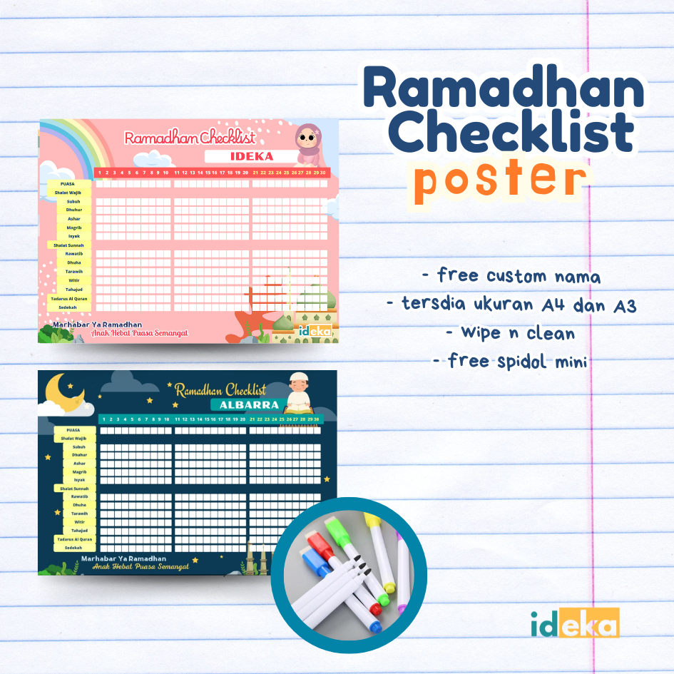 Jual Ramadhan Checklist Poster | Shopee Indonesia