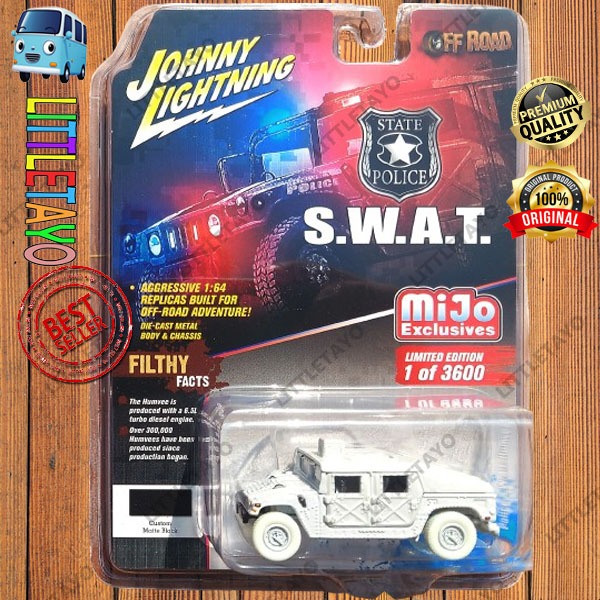 Jual Johnny Lightning White Lightning Police SWAT S.W.A.T. Humvee ...