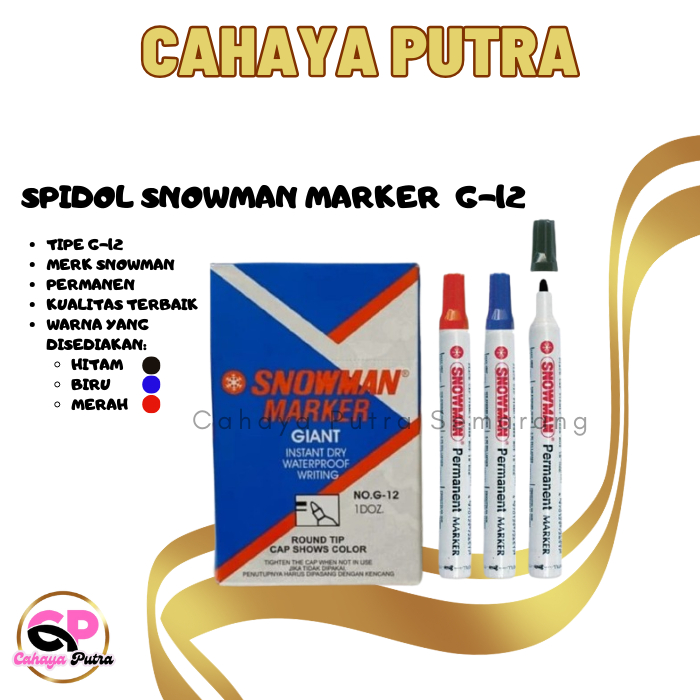 Jual SPIDOL PERMANEN G-12 HITAM / BIRU / MERAH | Shopee Indonesia