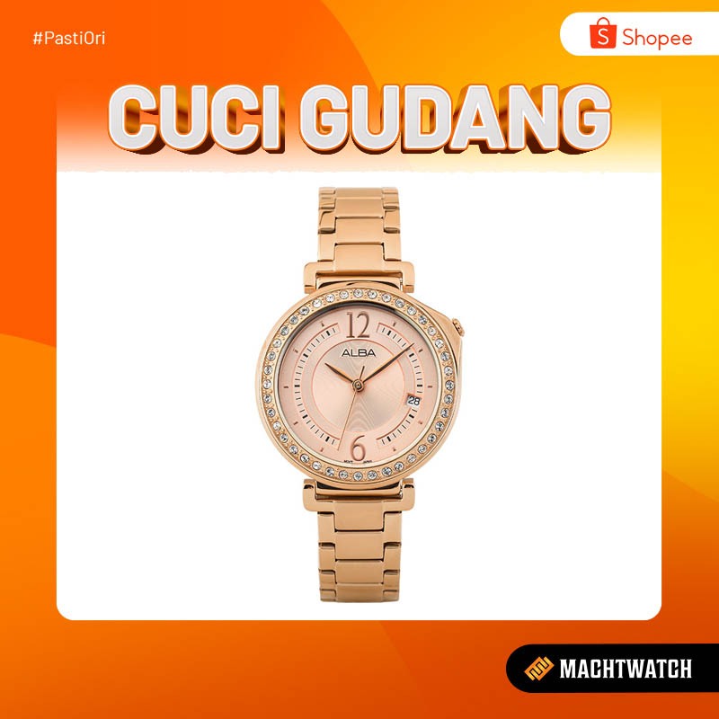 Jual Promo Cuci Gudang Alba Sign A AG8K06X1 Rose Gold Dial Rose Gold ...