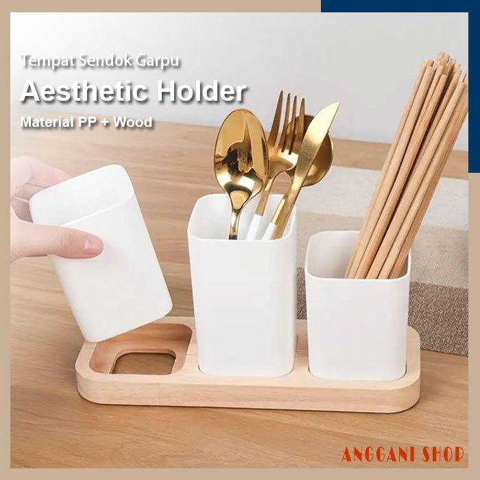 Jual Rak Sendok Tempat Sendok Garpu Sumpit Pisau Dapur Estetik Bahan ...