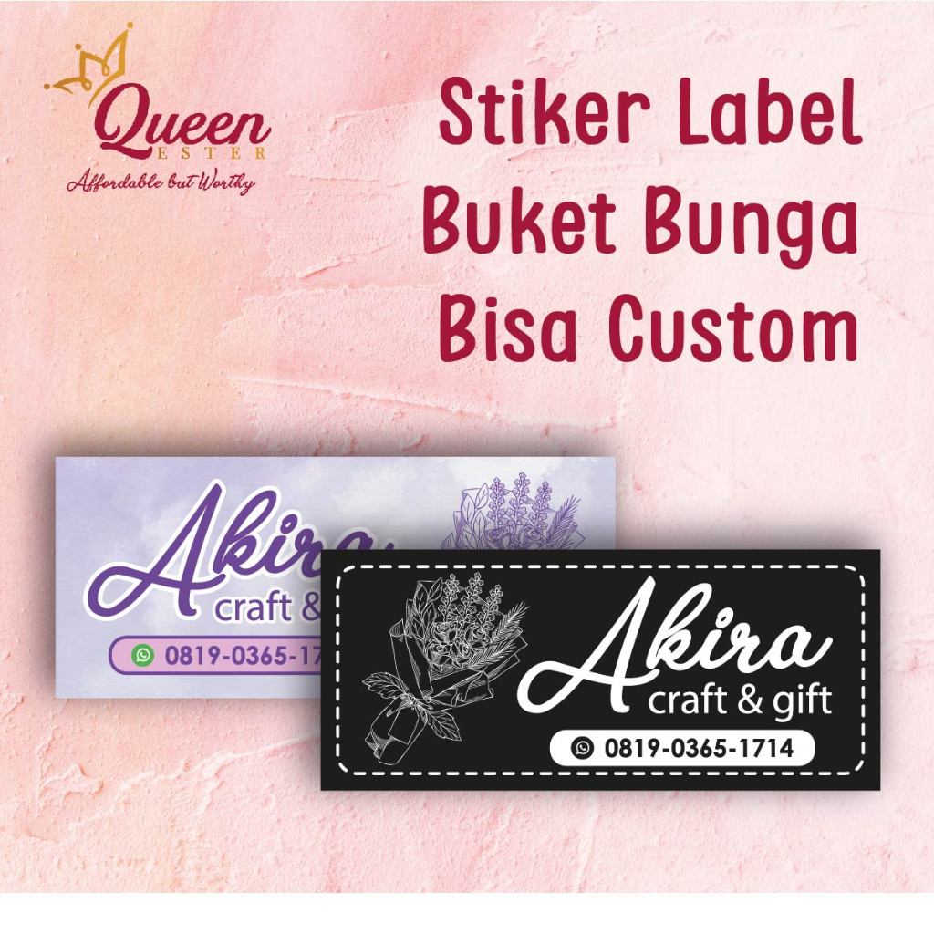 Jual Stiker Buket Bunga Label Sticker Bouquet Flower Bisa Custom ( ISI ...