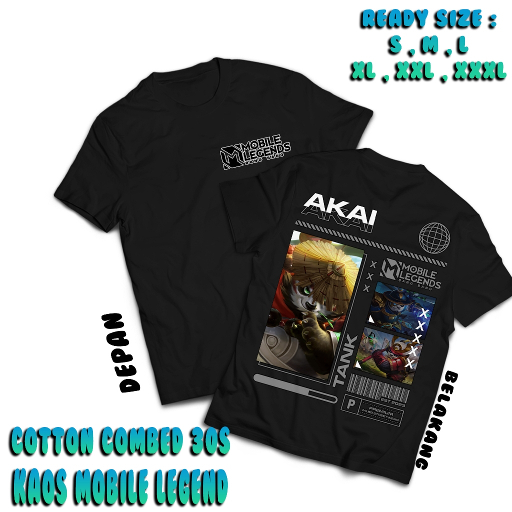 Jual KAOS MOBILE LEGEND HERO AKAI - KAOS HERO AKAI TANK - KAOS ML VIRAL ...