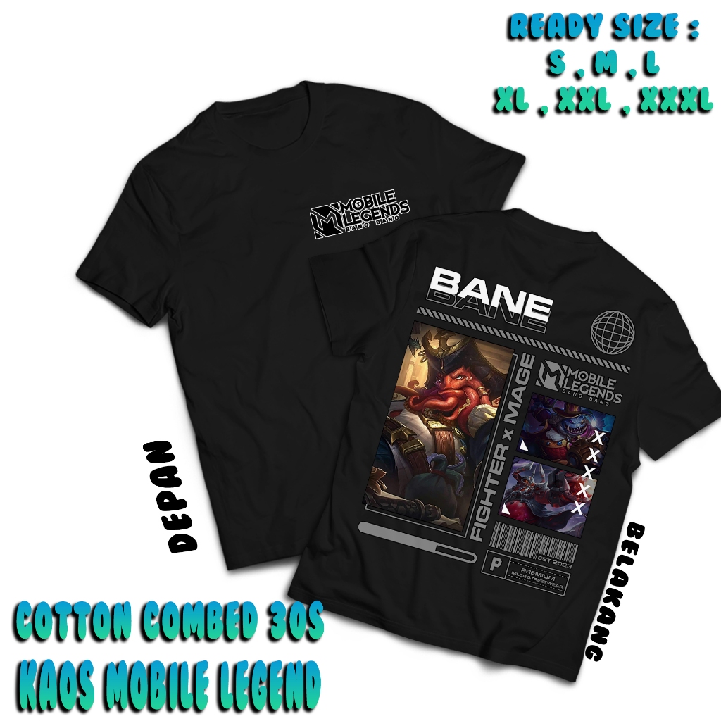 Jual KAOS MOBILE LEGEND HERO BANE - KAOS HERO BANE FIGHTER - KAOS ML ... Jual KAOS MOBILE LEGEND HERO BANE - KAOS HERO BANE FIGHTER - KAOS ML ...