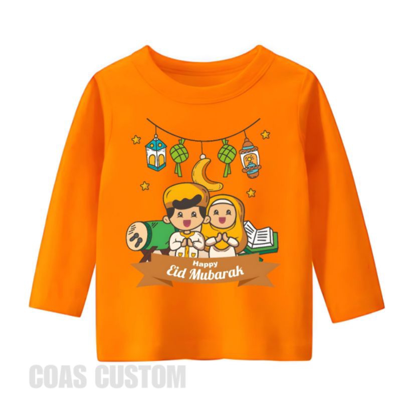 Jual Kaos anak motif ramadhan idul fitri kaos lebaran lengan panjang ...