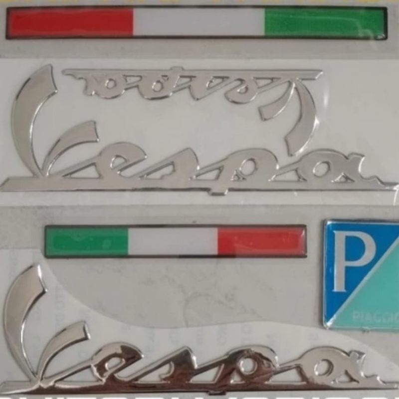 Jual emblem tulisan logo tulisan vespa uwinfly T3 smooth zuzu aksesoris ...