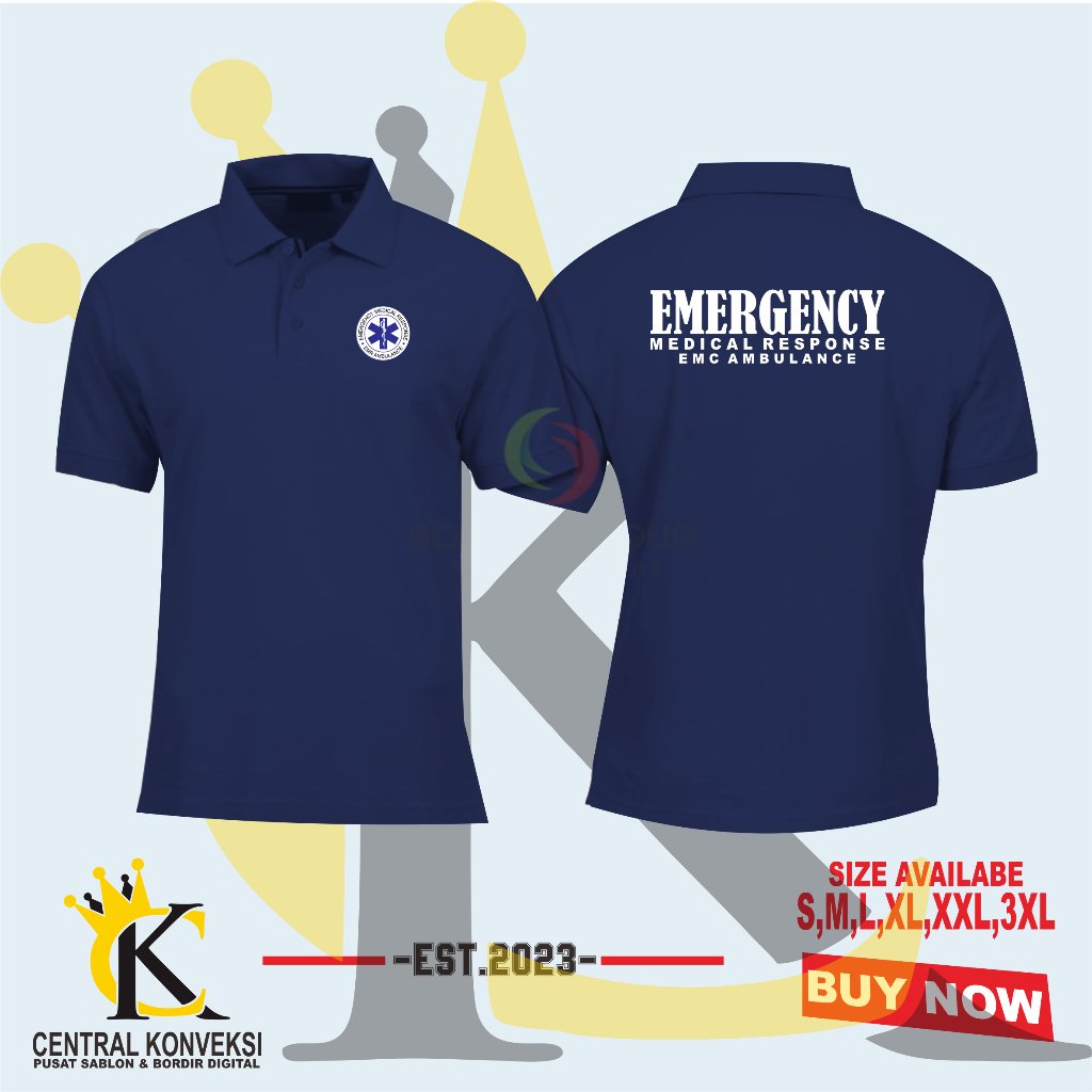 Jual Polo Driver Ambulance - BAJU KERAH EMERGENCY MEDICAL RESPONSE ...