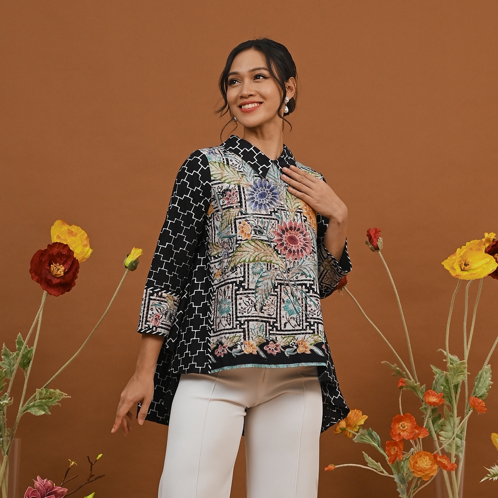 Jual NONA RARA - Orci Encim T2759, Baju kerja blouse batik wanita ...