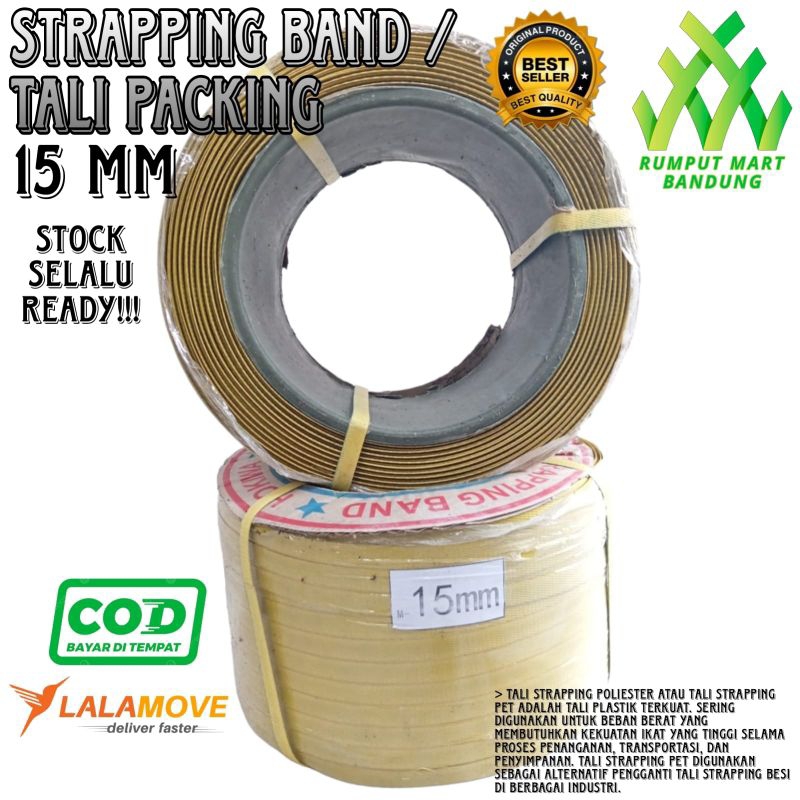 Jual PLASTIK STRAPPING STRAPPING BAND 15MM BERAT 7 KG TALI KUNING ...