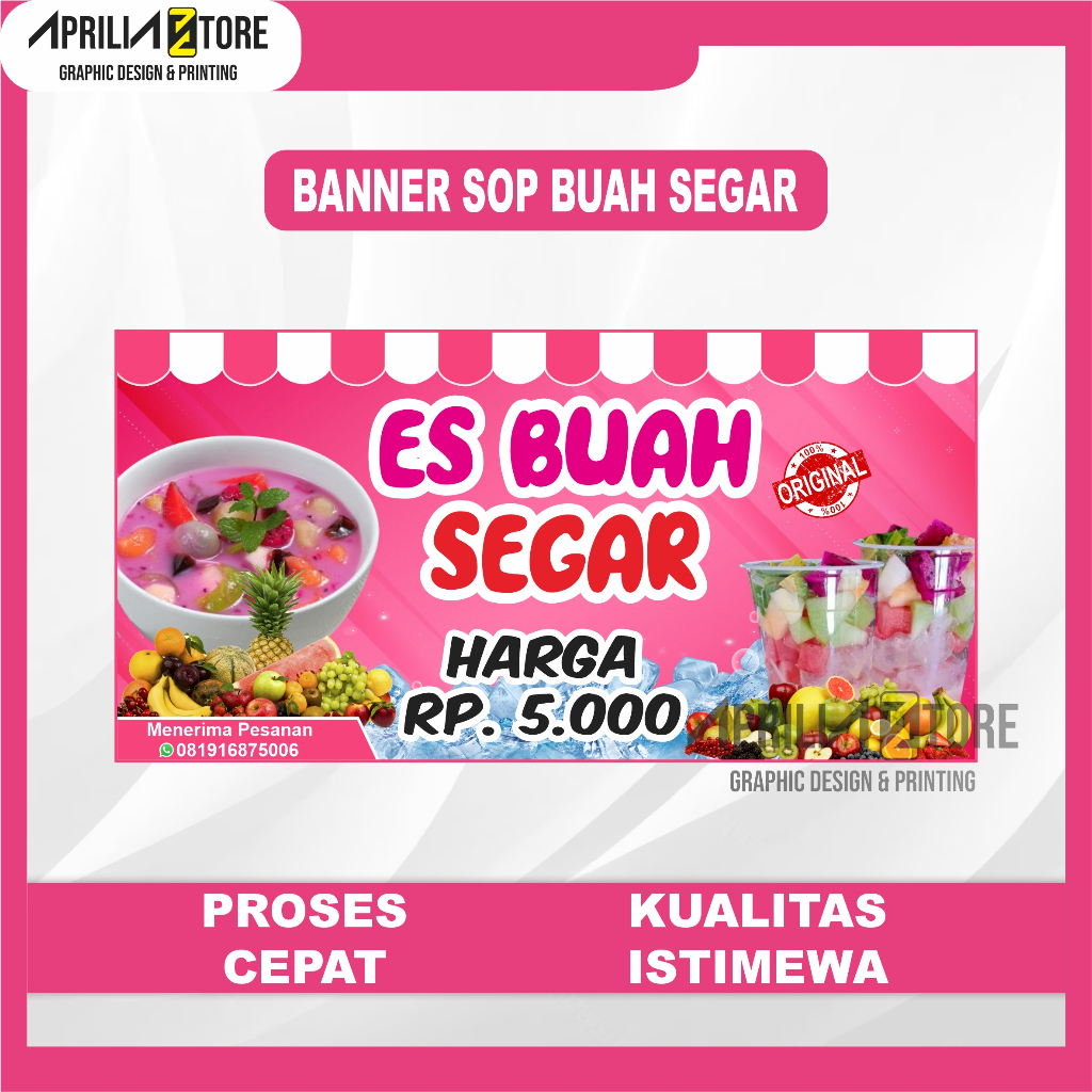 Jual Spanduk Banner Sop Buah Spanduk Es Buah Spanduk Es Campur | Shopee ...