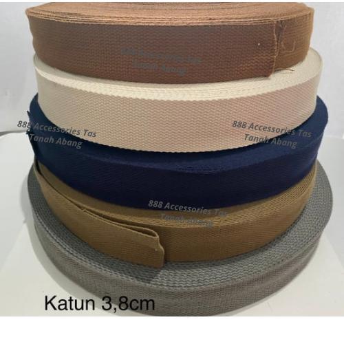 Jual Tali Webbing/Bisban Uk 3,8cm Bahan Katun per 3 Meter | Shopee ...