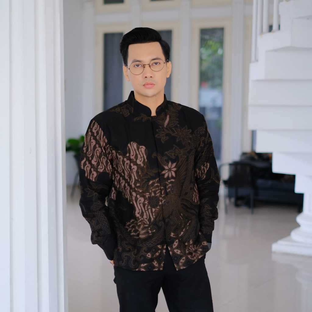 Jual Koko Batik Motif PARANG Baju Batik Pria Lengan Panjang Katun ...