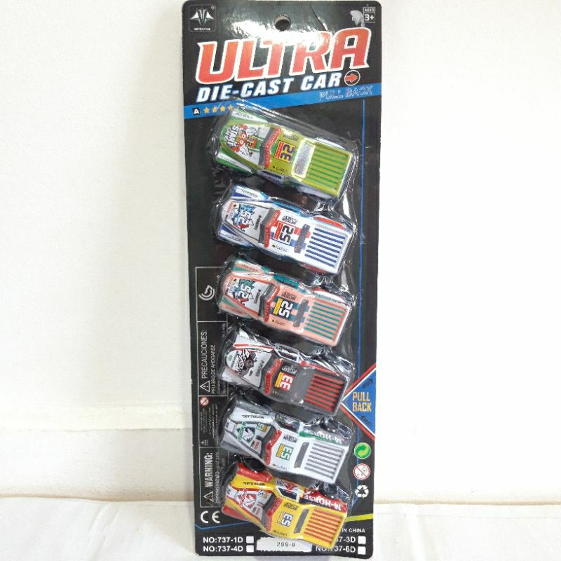 Jual Mainan Mobil Ultra Die Cast Pick Up Car 6pcs Pullback | Shopee ...