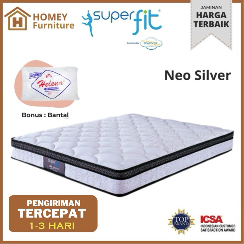 Jual PROMO Kasur Springbed Comforta Superfit Neo Silver (BONUS BANTAL ...