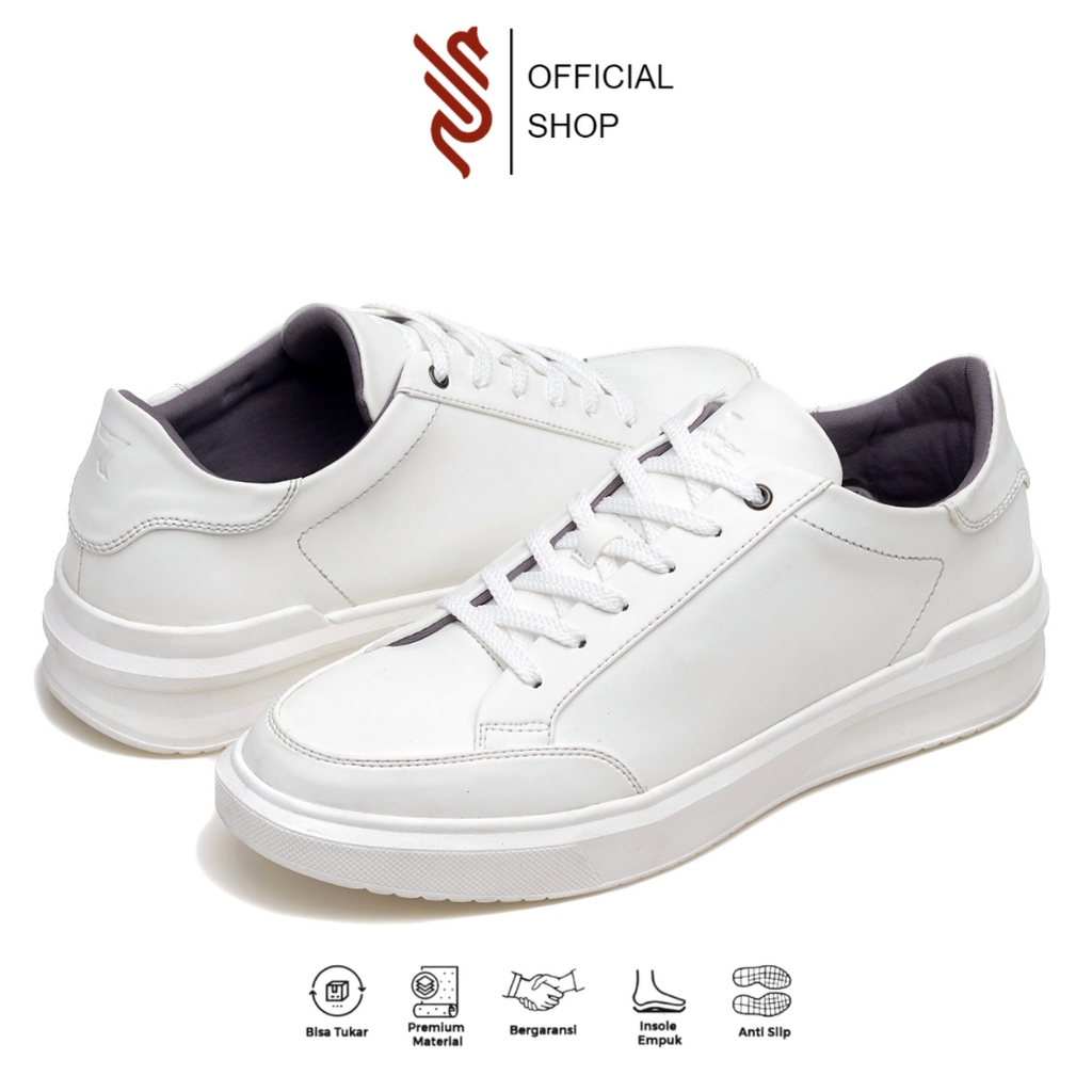 Jual STRAIGHT FULL WHITE - Sepatu Sneakers Pria Casual Shoes Distro ...
