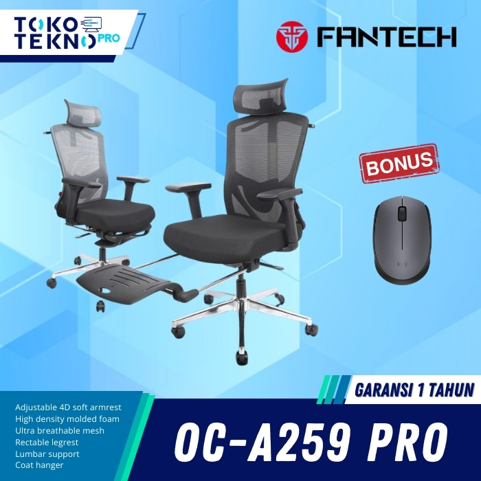 Jual Fantech OCA259 PRO / OCA-259 PRO Kursi Kantor Kerja Office Chair ...