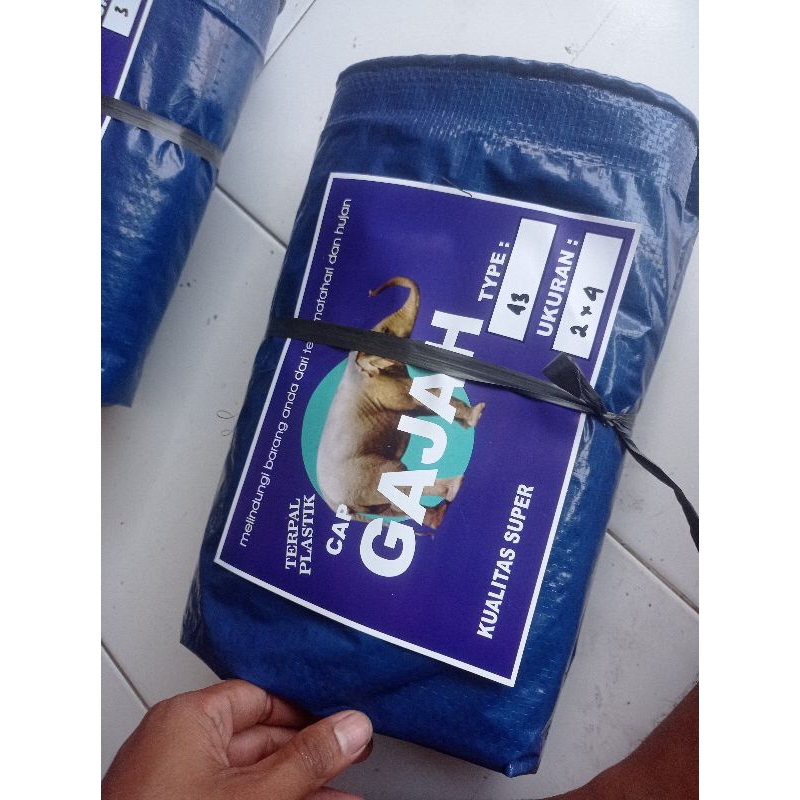 Jual terpal plastik tipe a3 biru silver | Shopee Indonesia