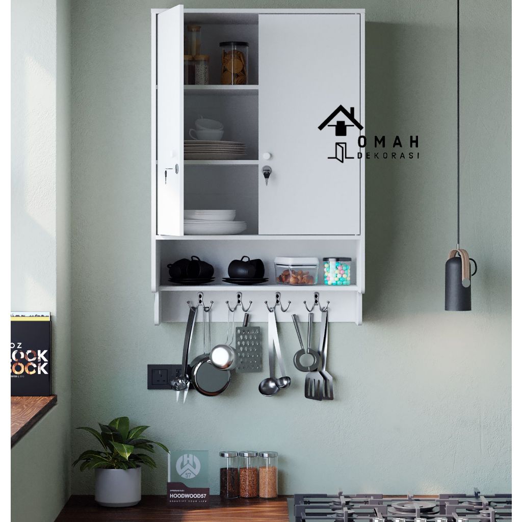 Jual Kitchen Set Atas 2 Pintu Minimalis Lemari Gantung Rak Dapur ...