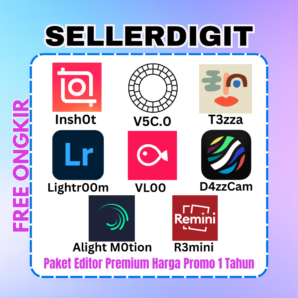 Jual *PROMO* Remini,Lightroomm,insh0t,Dazzcam,vsco,tezza pro,allight ...