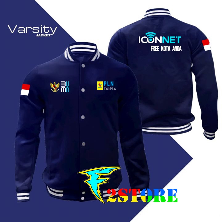 Jual JAKET ICONNET PLN ICON PLUS LOGO DADA DAN PUNGGUNG FREE NAMA KOTA ...