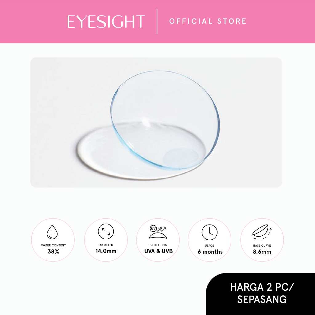 Jual EYESIGHT LENSES Softlens Princess by EOS Clear Transparent ...