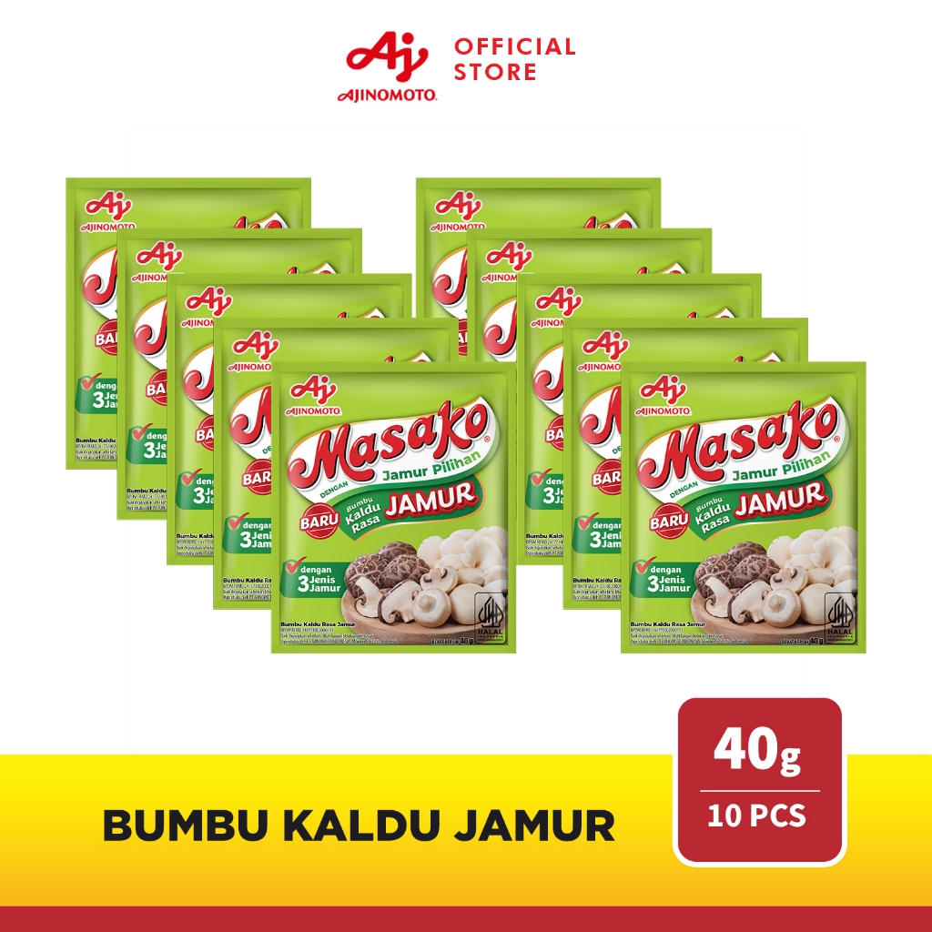 Jual Masako® Bumbu Kaldu Rasa Jamur 40g (10 pcs) | Shopee Indonesia
