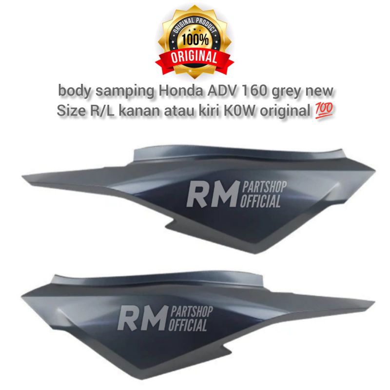 Jual cover body samping body adv 160 kanan kiri grey original | Shopee ...