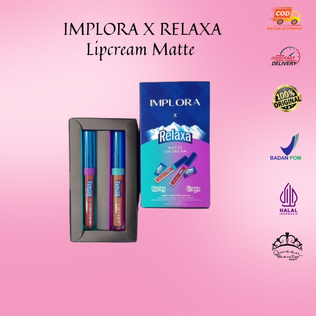 Jual Lipcream Matte IMPLORA X RELAXA | Lipen | Lipstik | Shopee Indonesia