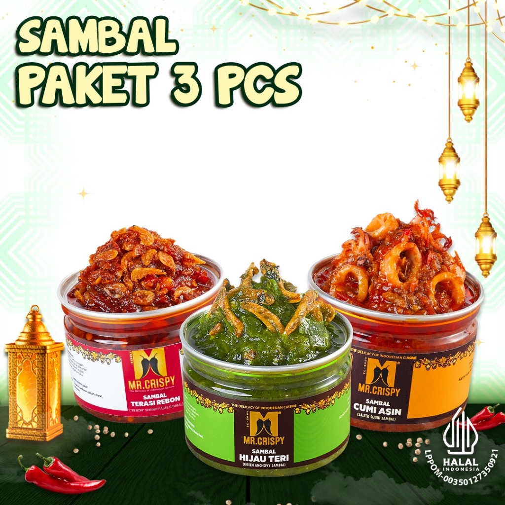 Jual Paket Sambal Mr.Crispy/Paket Sambal 3 Pcs | Shopee Indonesia