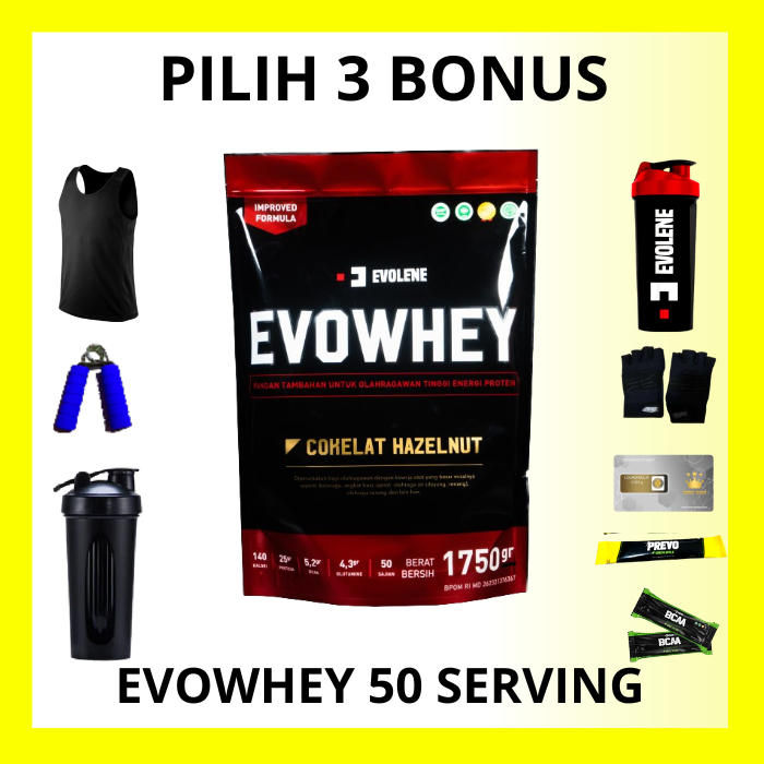 Jual EVOWHEY 50 SERVING / 1,75 KG SUSU PROTEIN MOKA EVOLENE ISI 50 ...