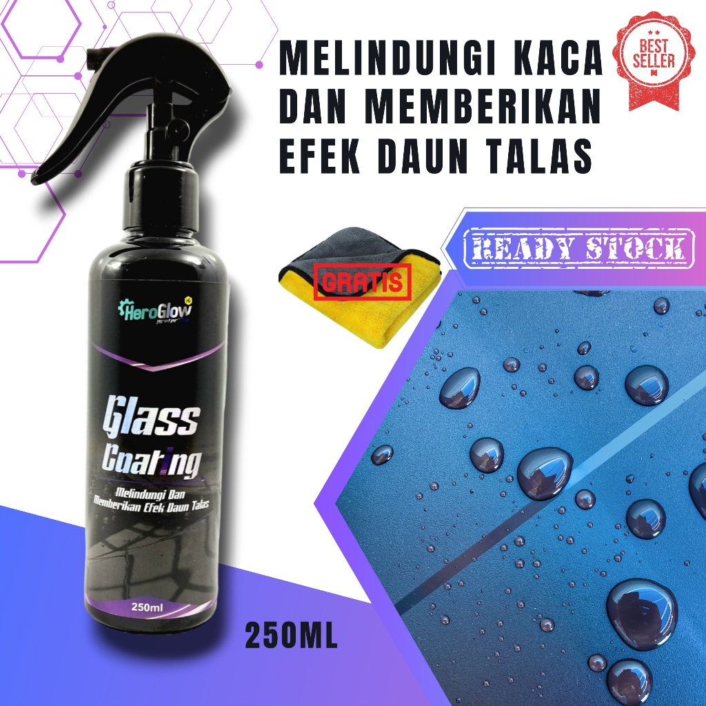 Jual Glass Coating Pelapis Coating Kaca Mobil Efek Daun Talas ...