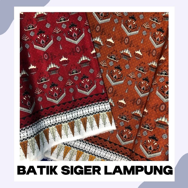 Jual KAIN BATIK SEKOLAH SIGER LAMPUNG BAHAN SANWOS TEBAL HALUS UNTUK ...